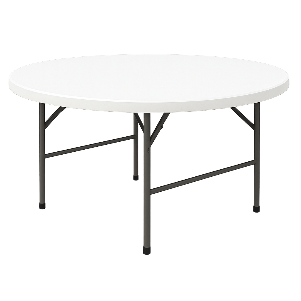60" Heavy Duty Plastic Round Table – OMG JUMP